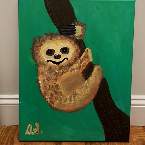 Other | Childrens Hand Painted Sloth | Poshmark